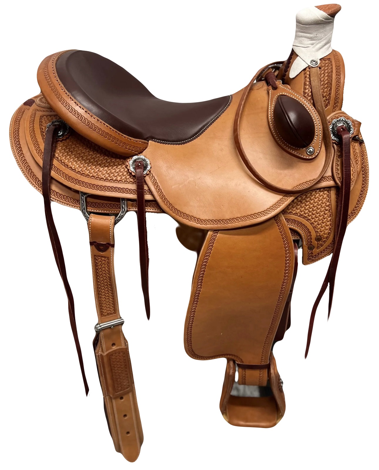 Wade Tree Roping Ranch Saddle A Fork Premium Western Leather Wade Tree ...