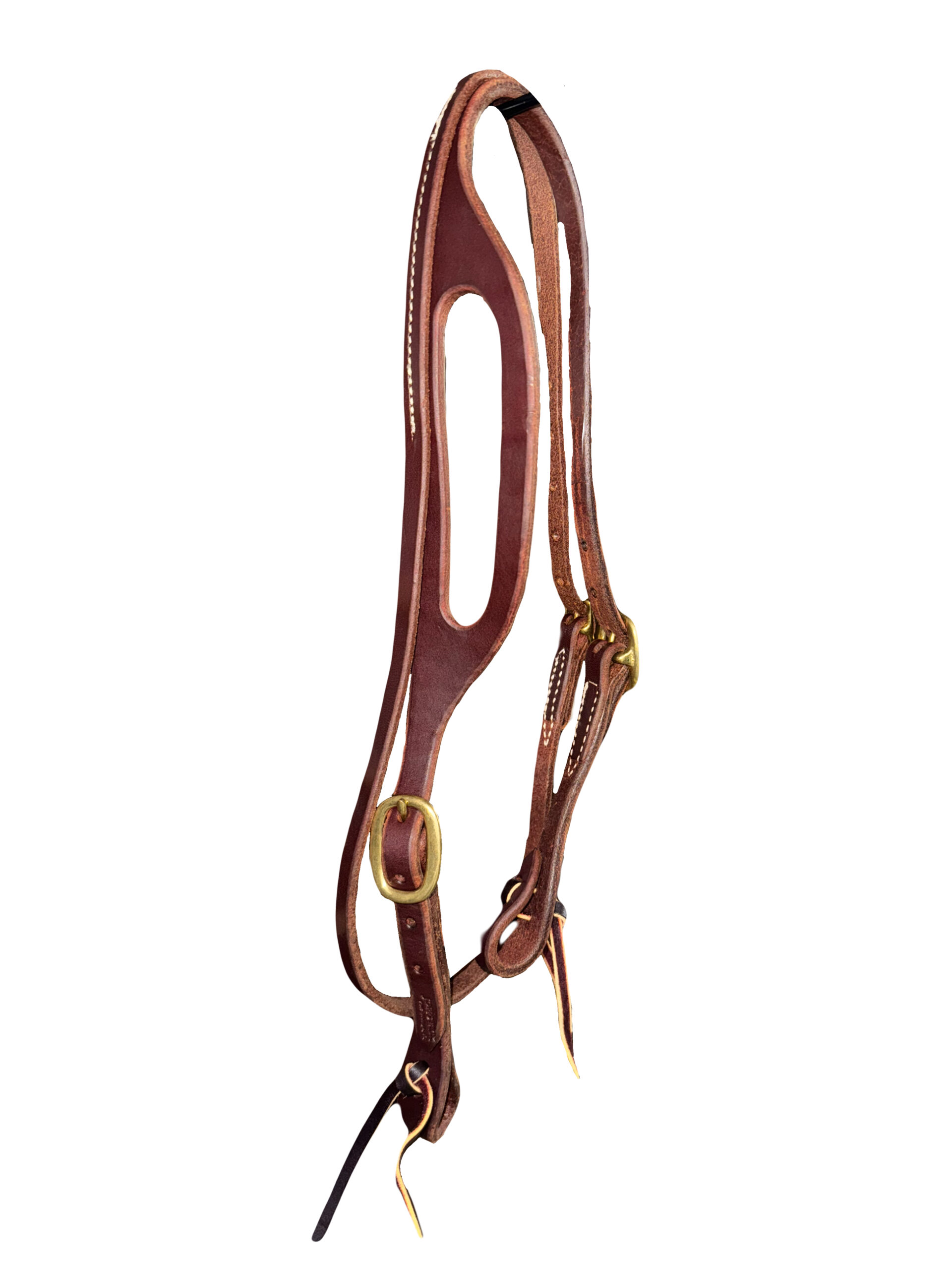 Heavy Oiled Double Buckle Shaped Ear Headstall W/ Throat Latch – Jopps Tack