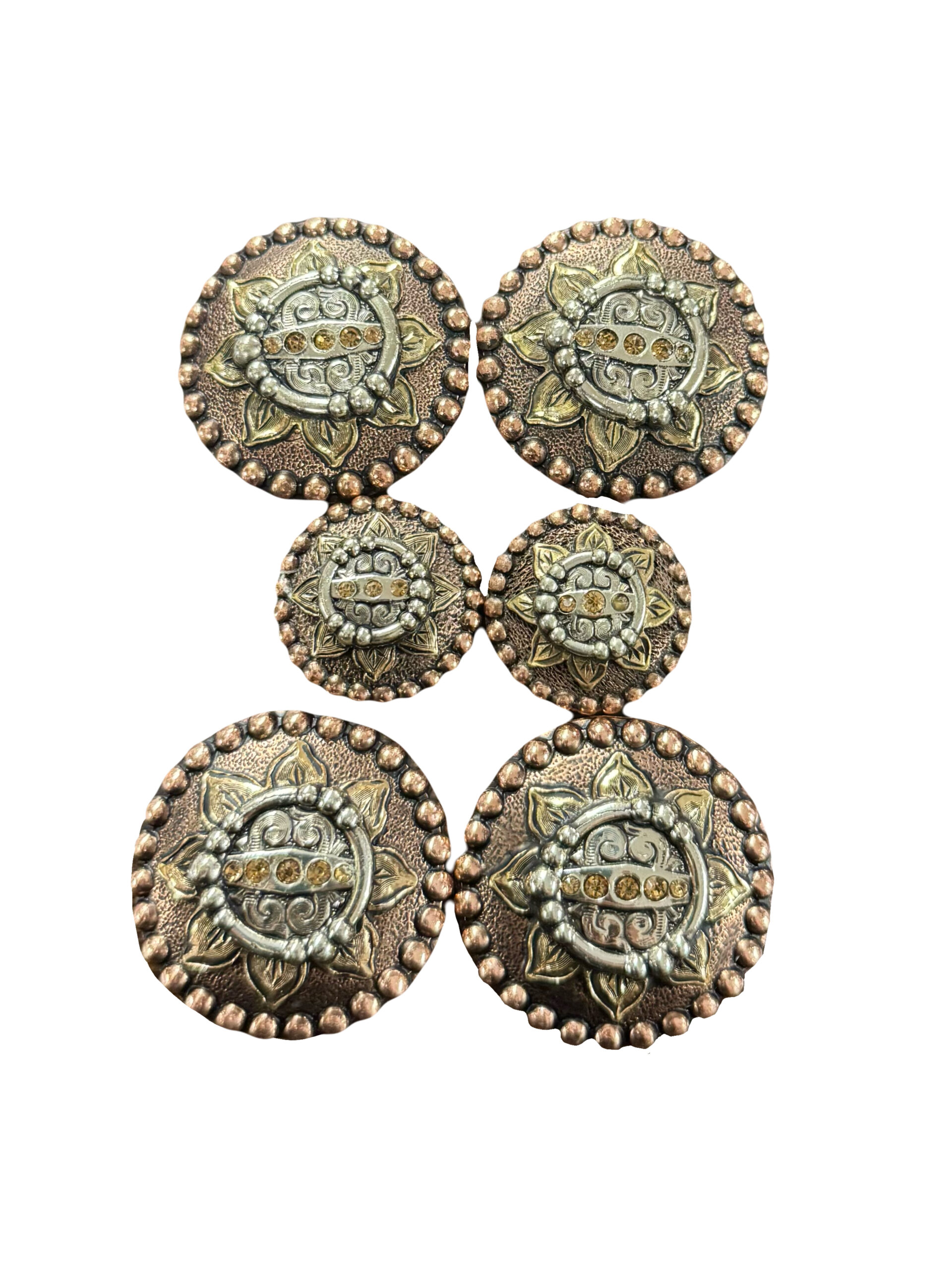 Gold & Yellow Crystal Concho Set – Jopps Tack