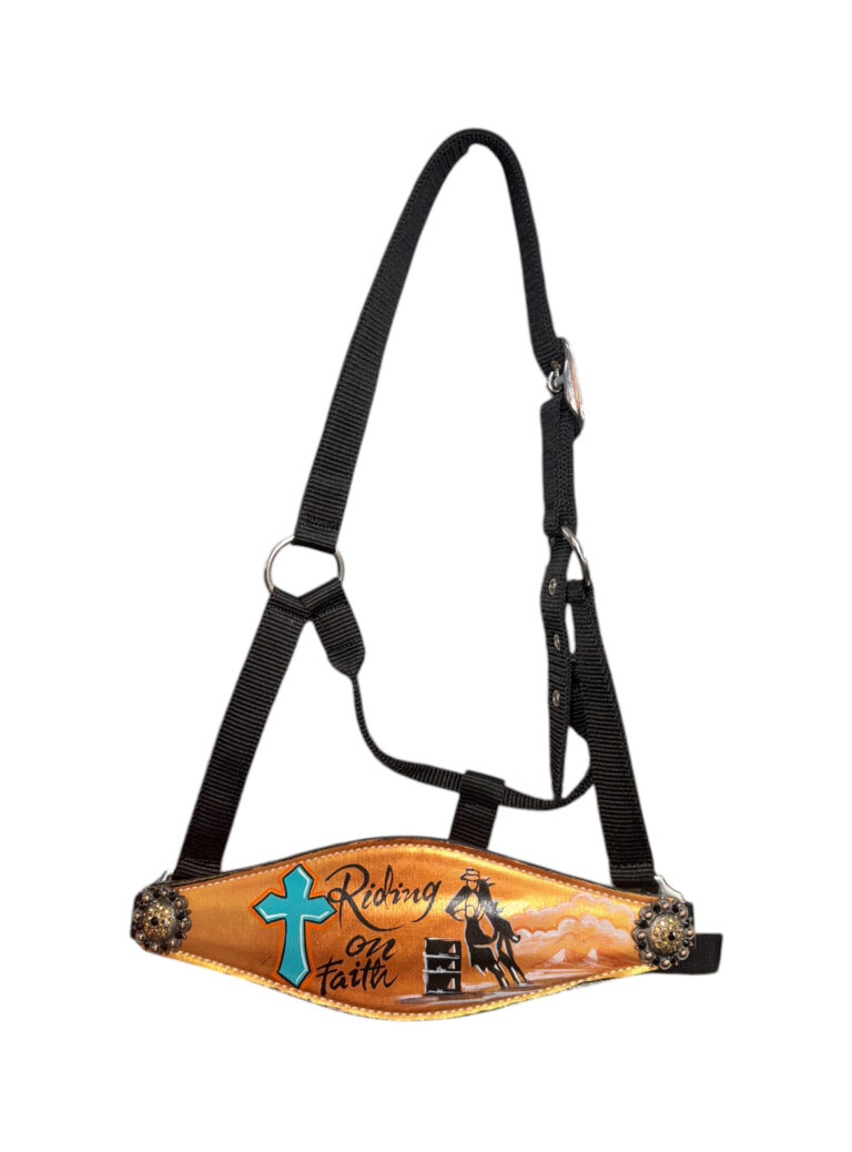 Riding on Faith Hand Painted Metallic Bronc Halter – Jopps Tack