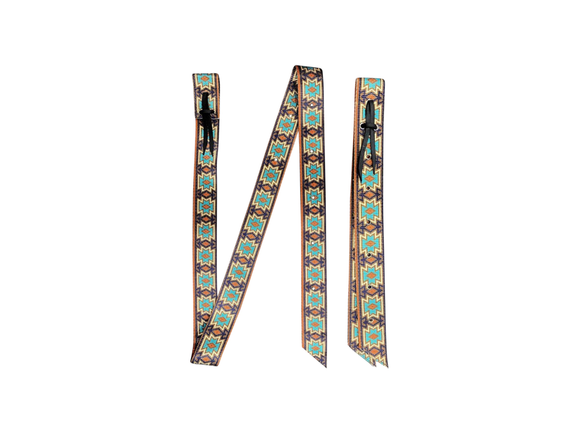 Brown Southwest Nylon printed Off Billet & Tie Strap Set – Jopps Tack