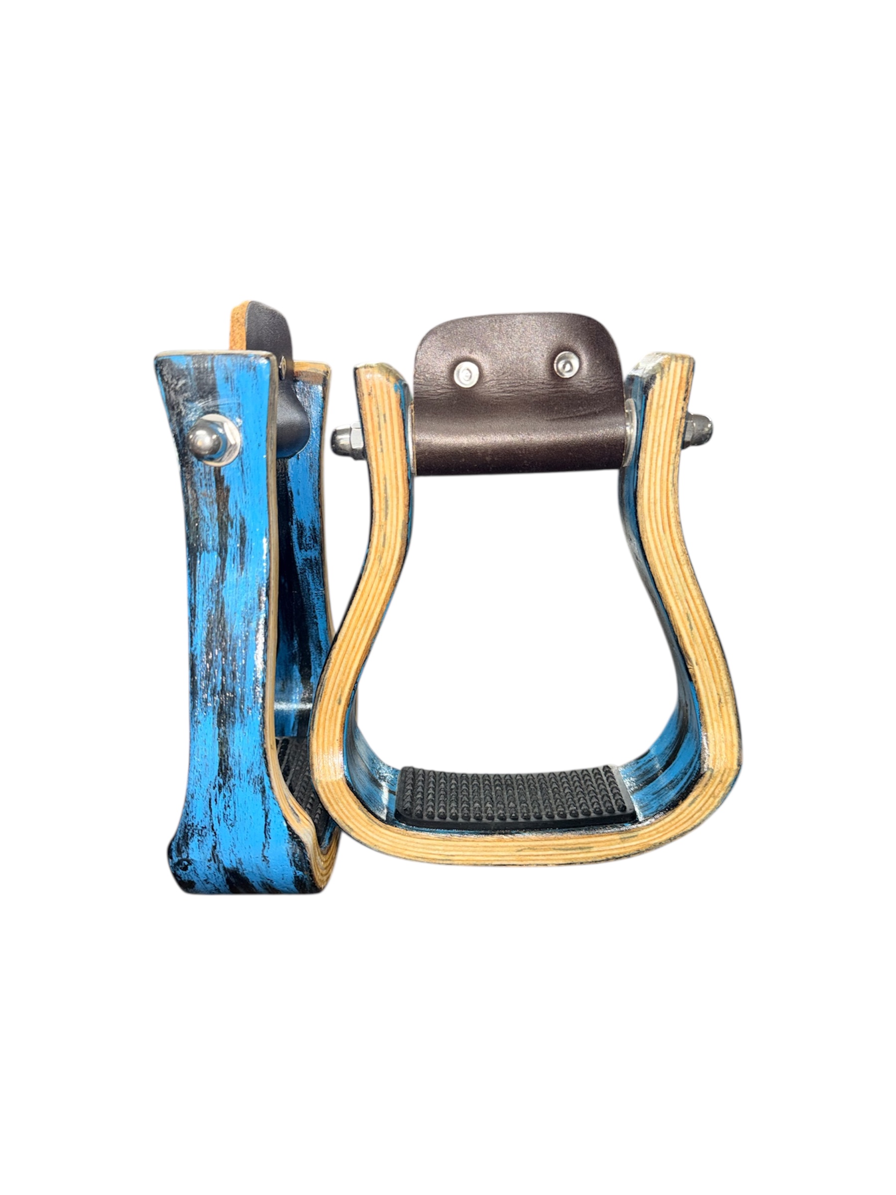 Jopps 2’’ Two Tone Blue Wooden Stirrups – Jopps Tack